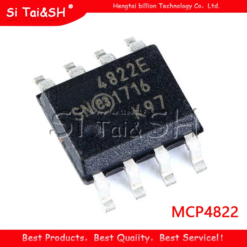 기존 1 개/몫 MCP4822 MCP4822 E/SN SOP8 디지털 아날로그 컨버터 MIC Singlechip SMD IC ...