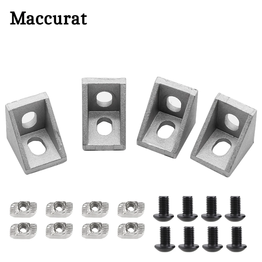 2/4pcs 2020 Aluminum Profile Corner Angle Bracket Connector Fastener ...