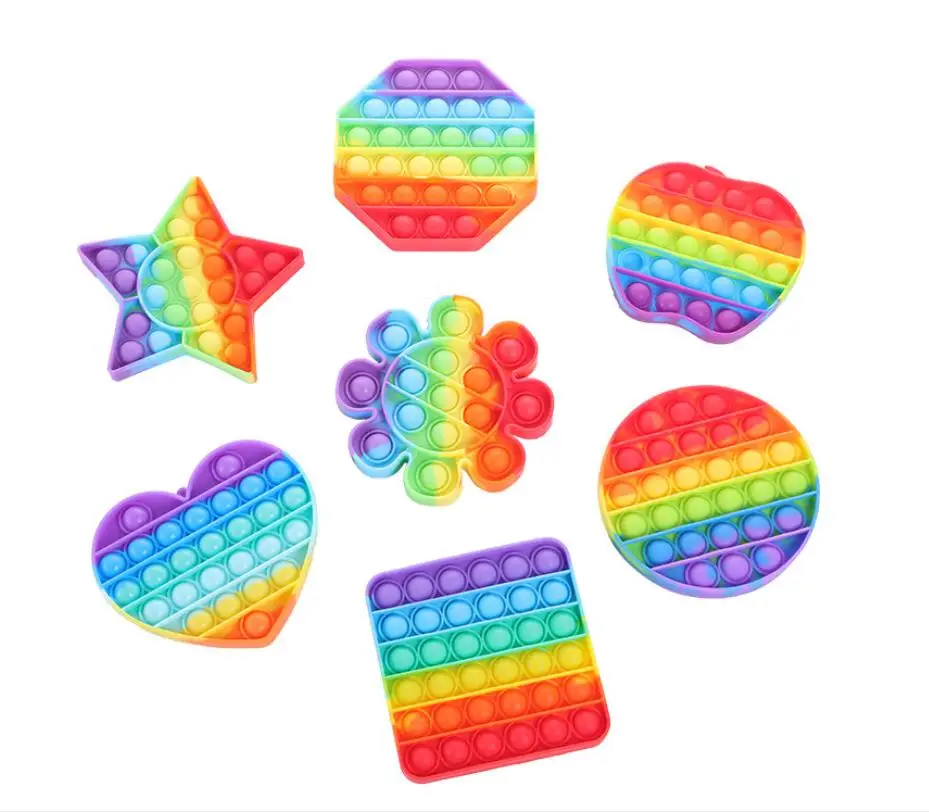 skvishi PopIts Fidget Toy push pop bubble Box Squishy Figet Stress ...