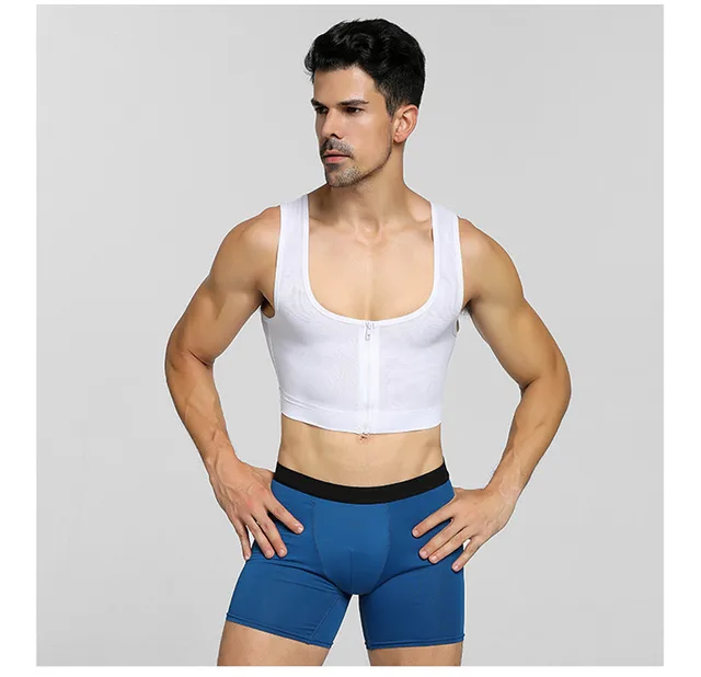 Men's Bra Gynecomastia Chest Shaper Vest For Man Boobs Moobs And ...