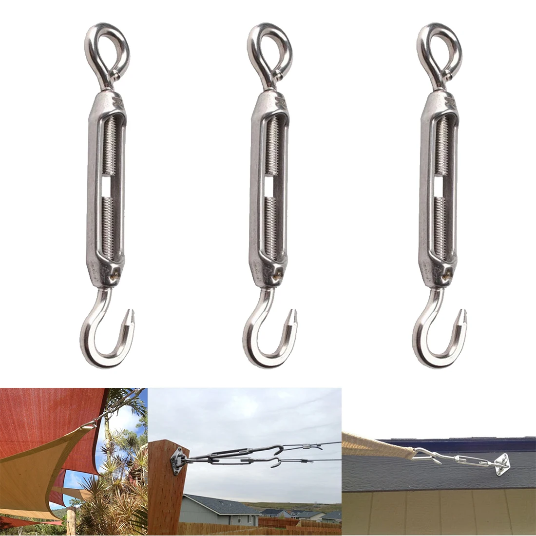1Pc 304 Stainless steel flower basket screw M4 M5 M6 Rotate Chain wire ...