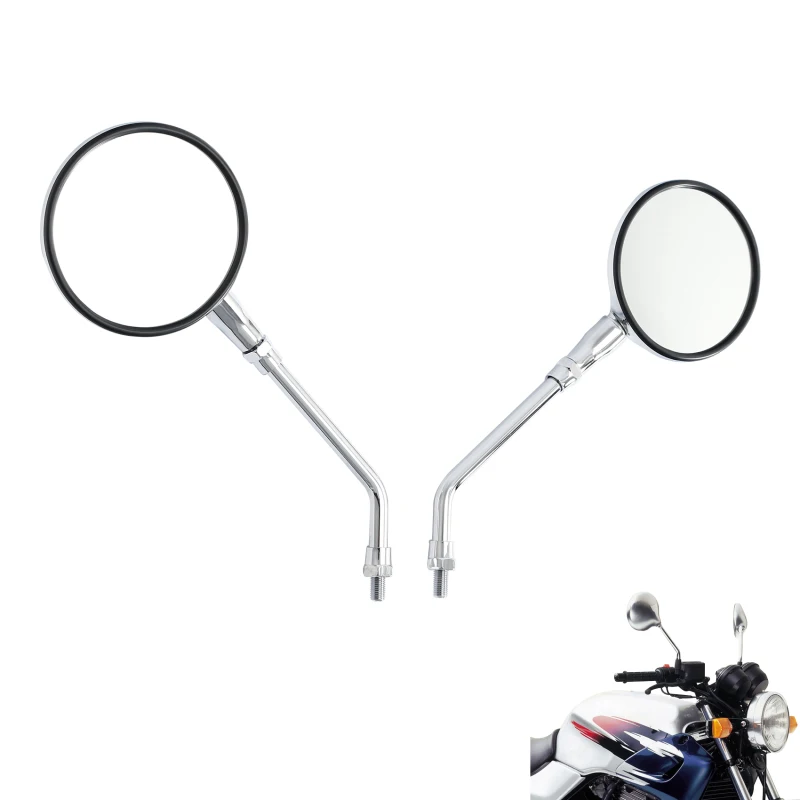 Motorcycle 10mm Chrome Rear View Mirrors For HONDA CB500 CB750 CB1100 ...