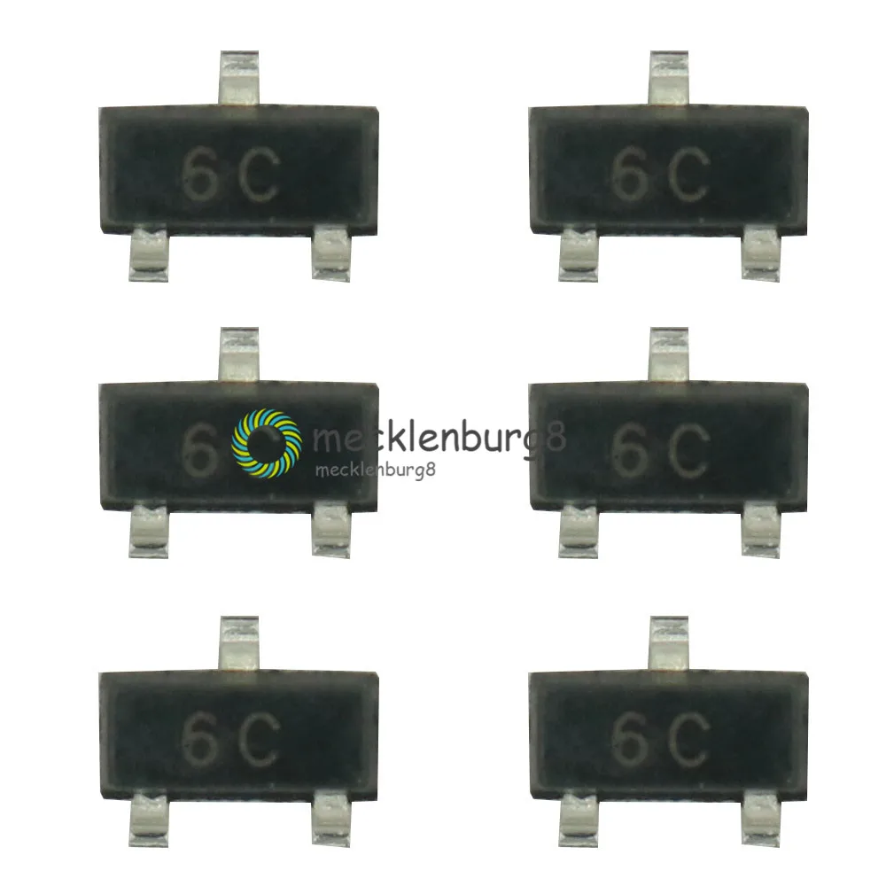 20pcs SMD Transistor BC817 40 NPN 45V 800mA 310mW SOT 23 Diotec 6C or ...