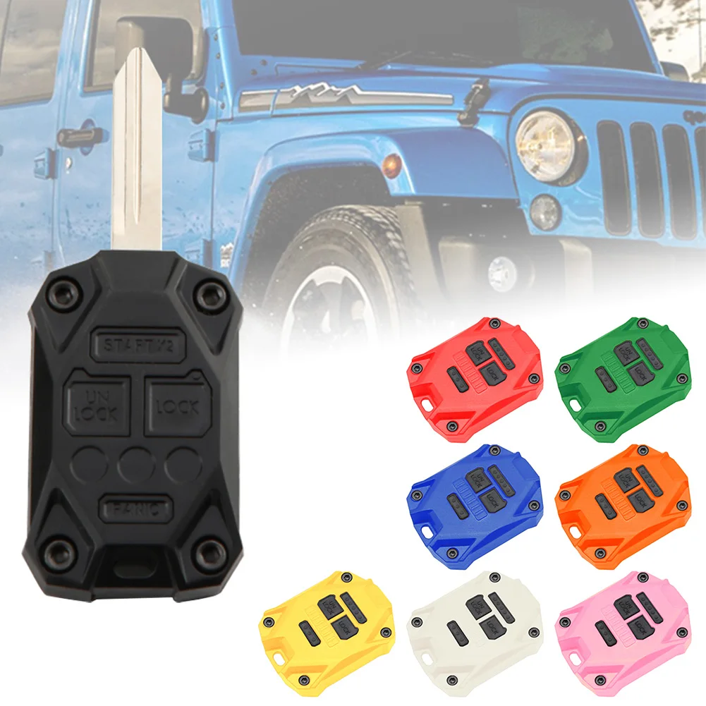 Car Key Fob Shell Case Cover For Jeep Wrangler Jk Sahara Rubicon 2007 ...