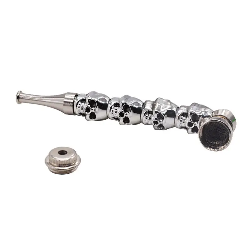 Металлическая курительная трубка 128 мм Премиум череп цинковый сплав ...