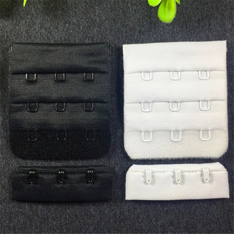 15 Sets Factory Direct 3 Rows 3 Hooks 4.5cm Nylon Extended Bra Hook And ...