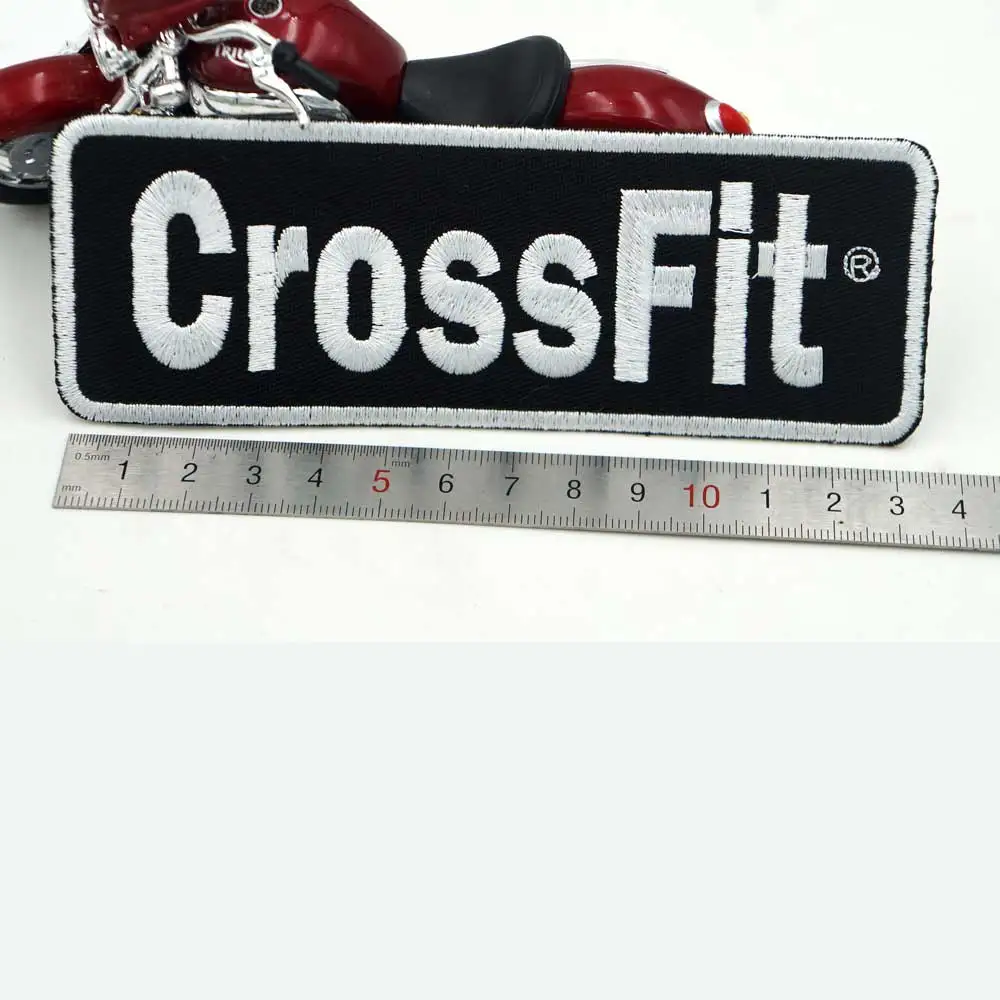 crossfit name tags Patch Embroidered Applique Sewing Label punk biker ...