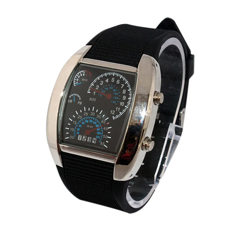Men-s-watch-fashion-cool-watch-Sports-LED-analog-car-speedometer ...