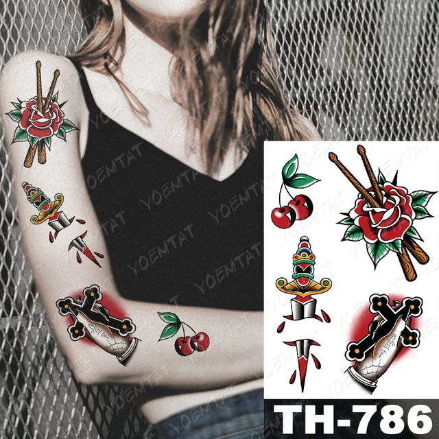 Traditional Dagger Tattoo Flash