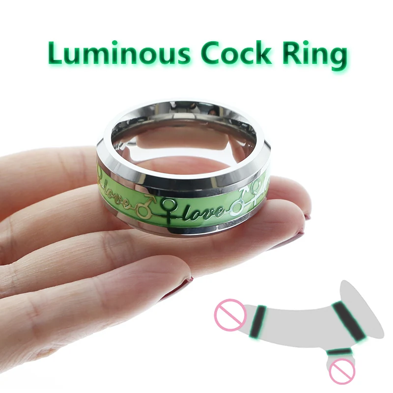 Luminous Cock Ring Stainless Steel Special Glans Ring Stop Premature ...