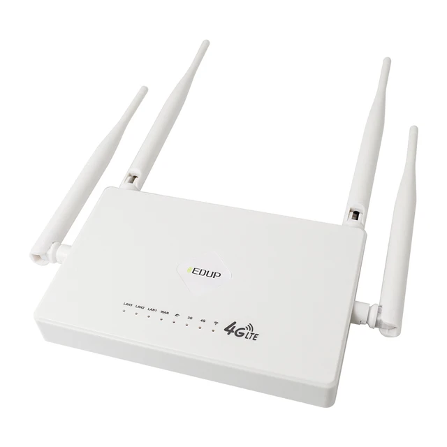 EDUP 4G CPE WiFi Router Assist Sim Card 4*5dBi Antennas 2.4Ghz 300Mbps LTE Wi-fi Router WiFi ...