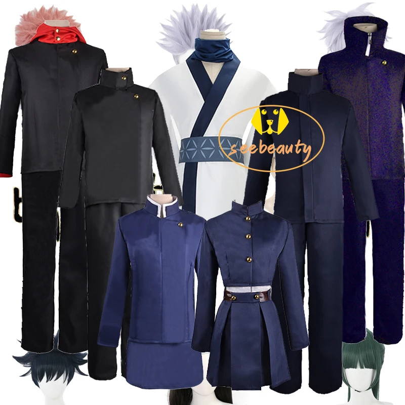 2021-Hot-Anime-Jujutsu-Kaisen-Cosplay-Costume-Gojo-Satoru-Suit-Yuji ...