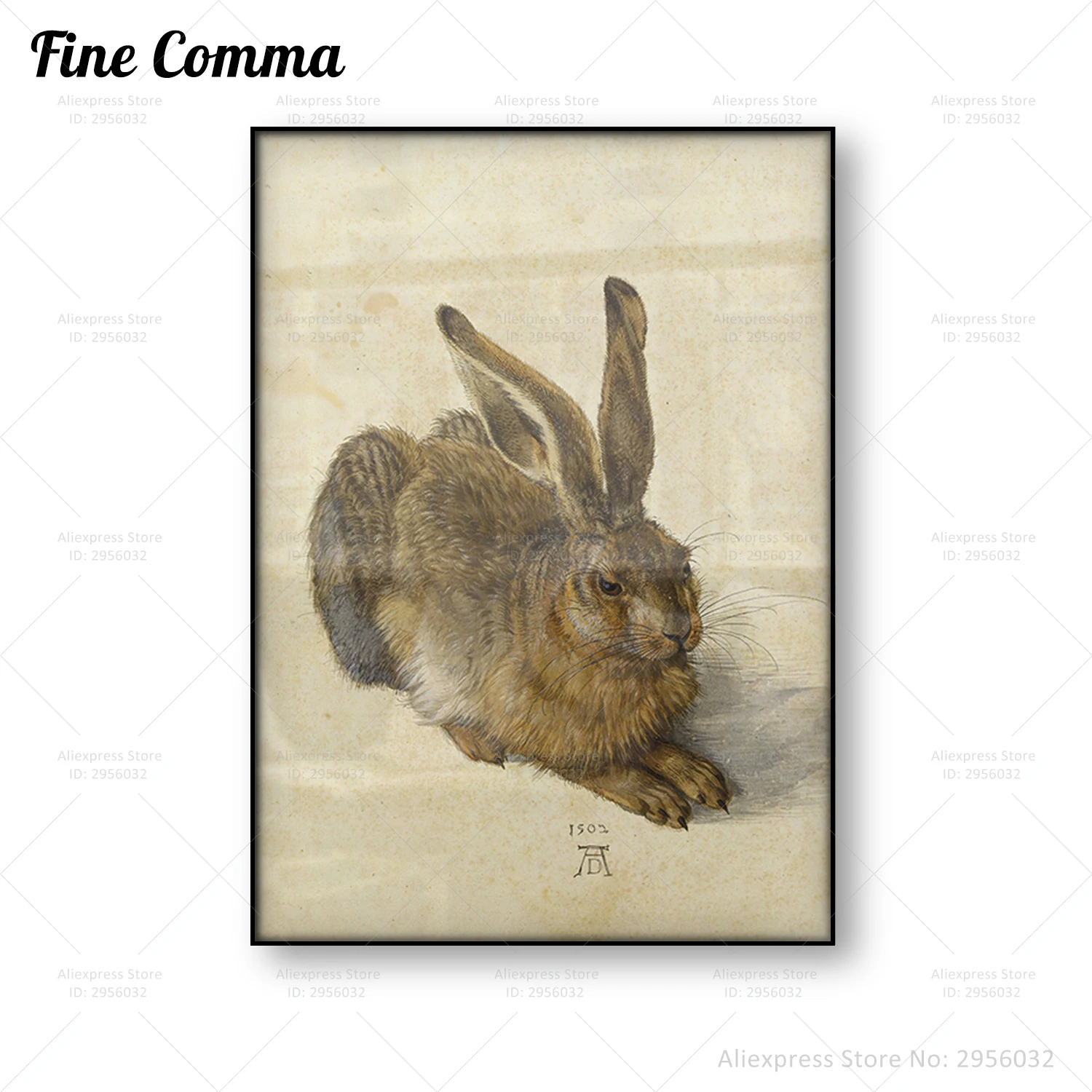 Young-Hare-Hase-Albrecht-Durer-Poster-Vintage-Painting-Reproduction ...