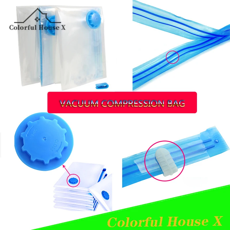 Transparent Pumping Vacuum Compression Bag Outdoors Travel Clothes ...