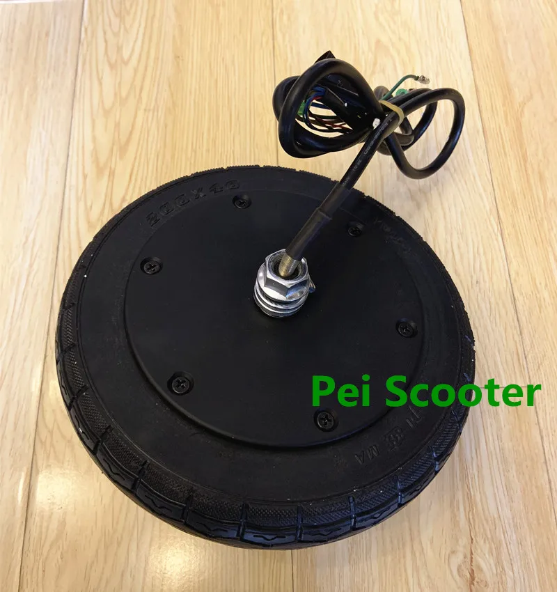 two pcs,8 inch Double axles Hub wheel motor with 200x40 tyre phub-353