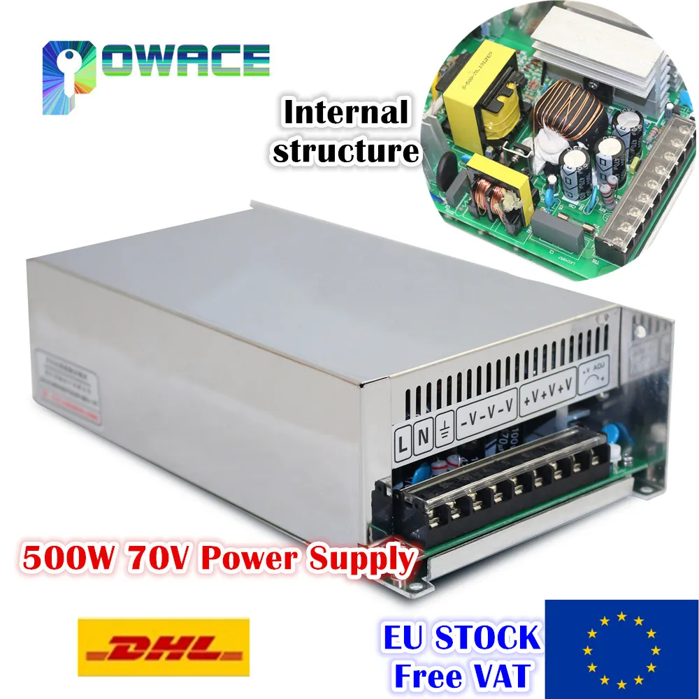 500W 70V Switch Power supply DC power CNC Router Single Output Foaming ...