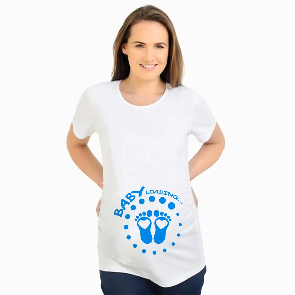 Baby-Loading-Footprint-Funny-Pregnancy-T-shirts-Tops-Hot-Sale-Maternity ...