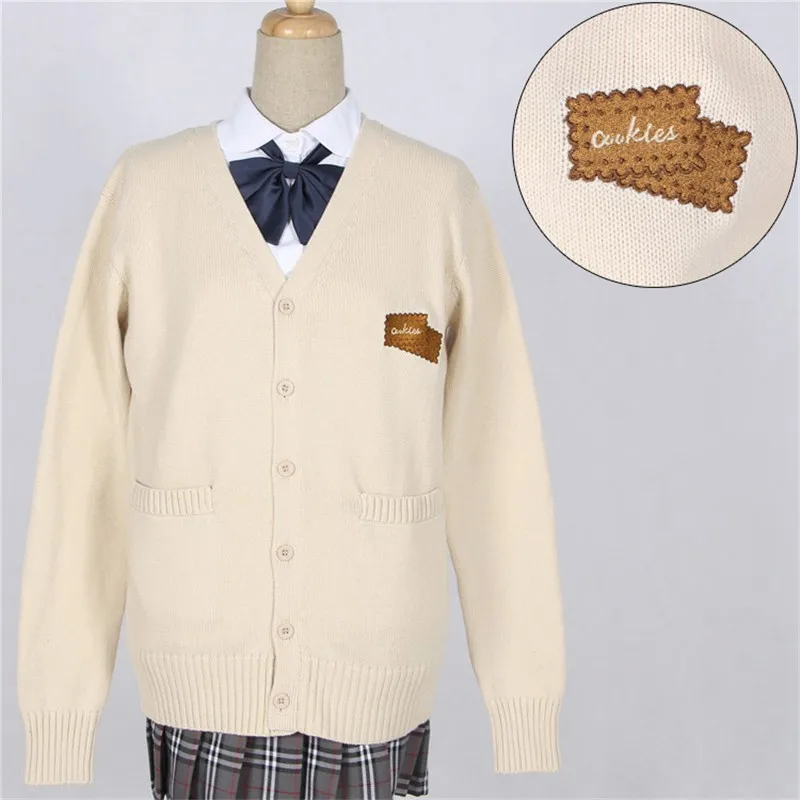 New 2021 Japanese Kawaii Jk Schoolgirl Uniform Long Sleeve V-neck ...