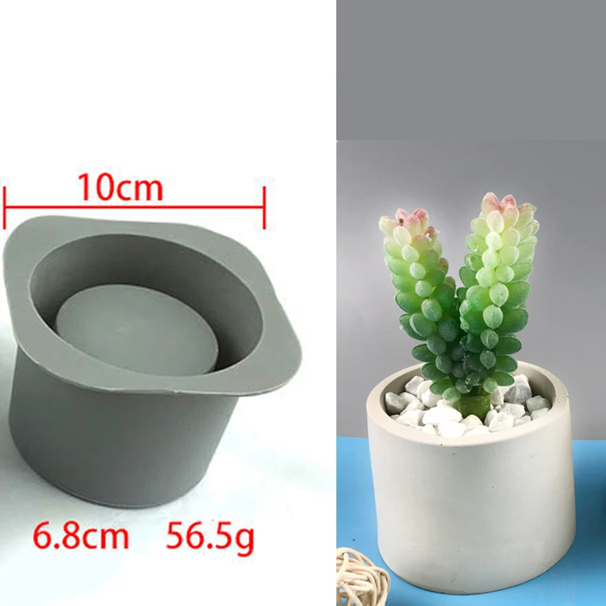 Flower Pot Silicone Mold Concrete Cement Flower Pot Mold Aromatherapy ...