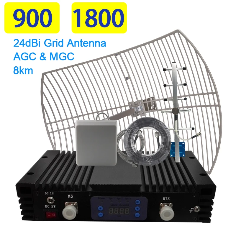 75dB Gain Adjustable Gain Mobile Network Signal Booster 4g Repeater ...