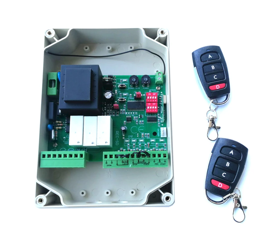 220v AC sliding door board with Rolling code Remote control 433.92mhz ...