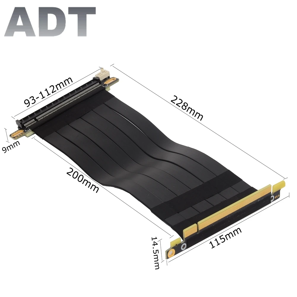 Riser-Pci-Express-X16-Male-90-Degree-Right-Angle-PCIe-3-0-X16-Extension ...