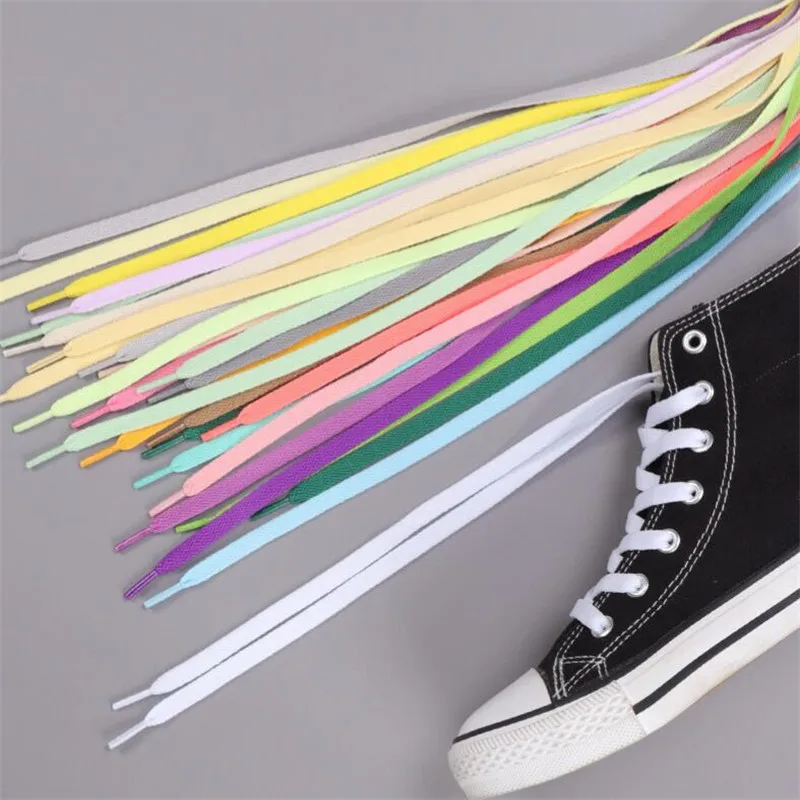 2PCS-8mm-Wide-of-Flat-Shoelace-Kids-Adult-Shoe-Laces-for-Sneakers-Sport ...