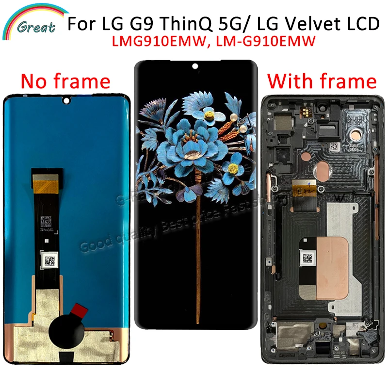 6.8'' For LG G9 ThinQ 5G 2020 LCD Display With Frame Touch Panel Screen ...