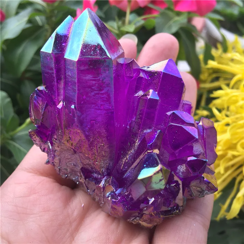 1pcs Natural crystal quartz Rare beautiful flame aura quartz crystal ...