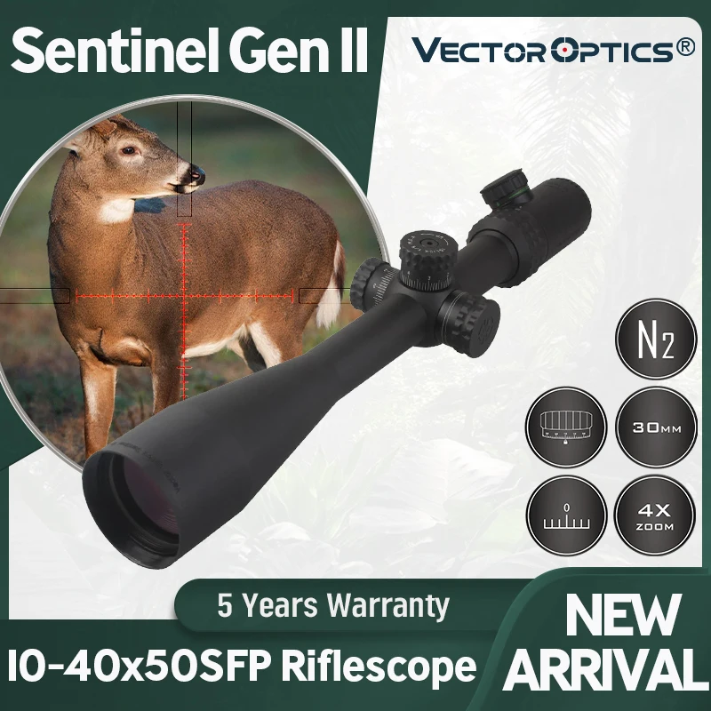 Vector Optics Gen2 Sentinel 10-40x50mm Shooting Hunting Riflescope With ...