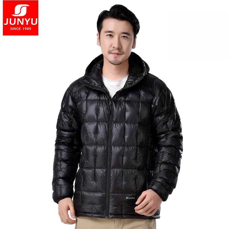 JUNYU down jacket male 1000 пушок light short autumn winter super light ...