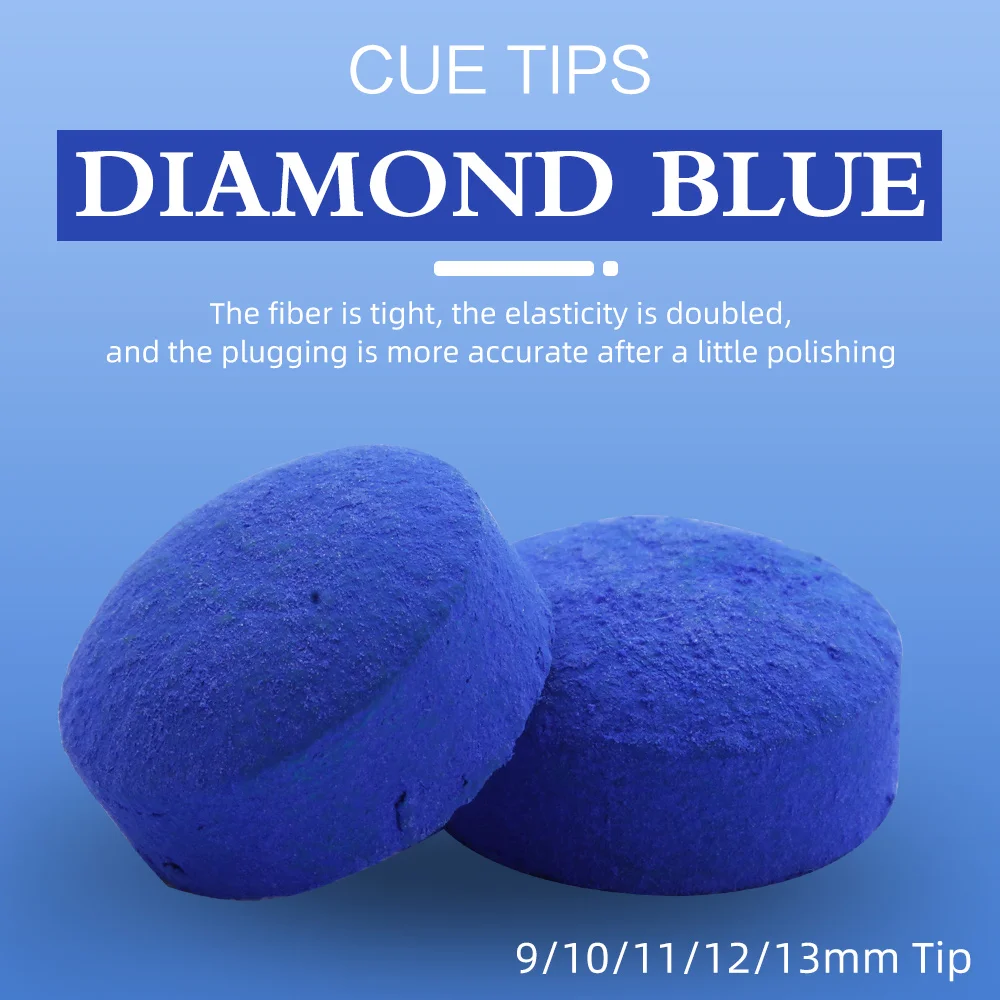 Blue-Diamond-Tips-50-Pcs-Leather-Cue-Head-Tip-Snooker-Cue-Tip-9mm-10mm ...