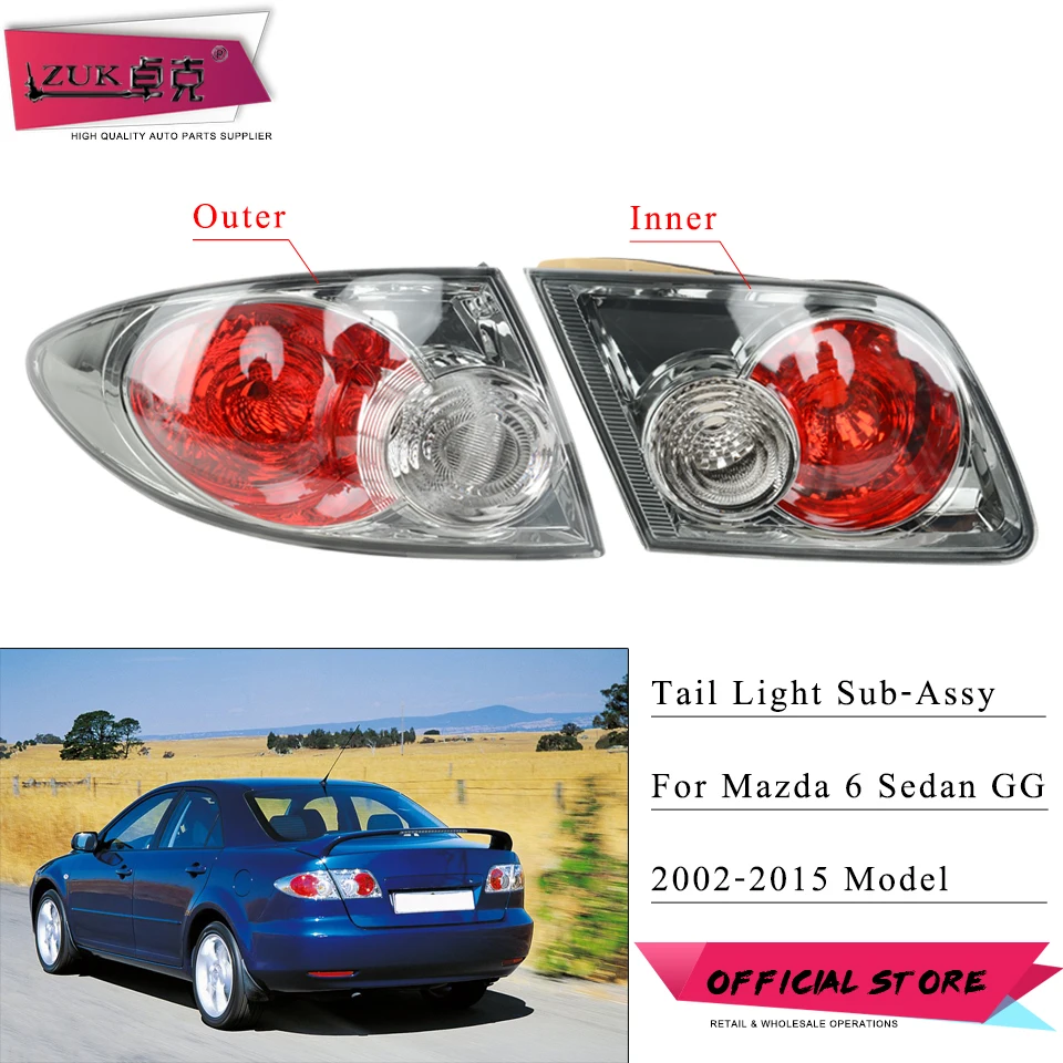 ZUK-Rear-Bumper-Tail-Light-Brake-Stop-Trunk-Lid-Lamp-For-Mazda-6-GG ...
