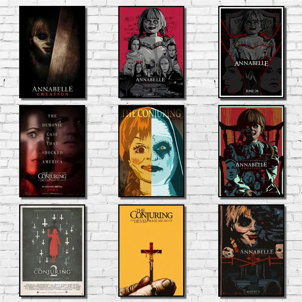 33-Designs-Annabelle-The-Conjuring-Whitepaper-Poster-Artwork-Fancy-Wall ...