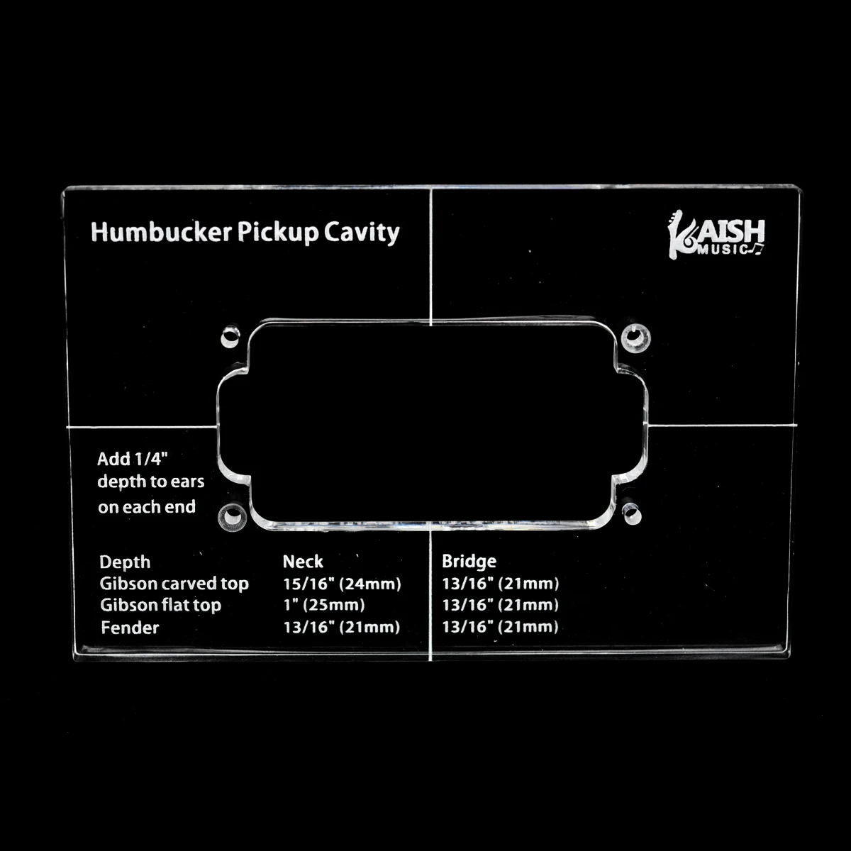 Dopro Acrylic Humbucker Pickup Routing Template Pickup Templates For 