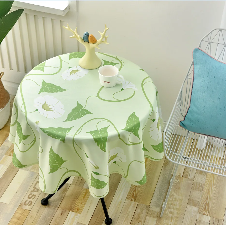 Linge de Table,Nappe ronde de Style nordique, Simple, imperméable, pour ...