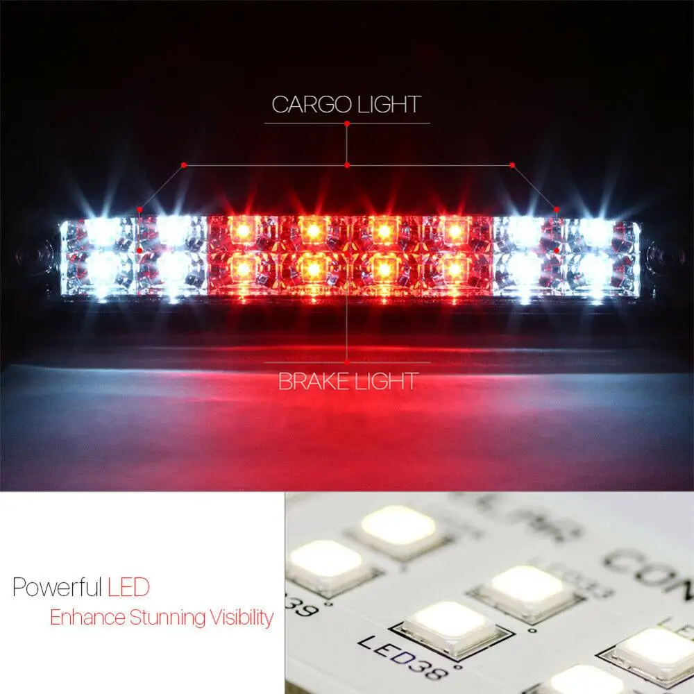 Black Clear LED Third Stop Brake Light Cargo Fit for Ford F250/93-11 ...