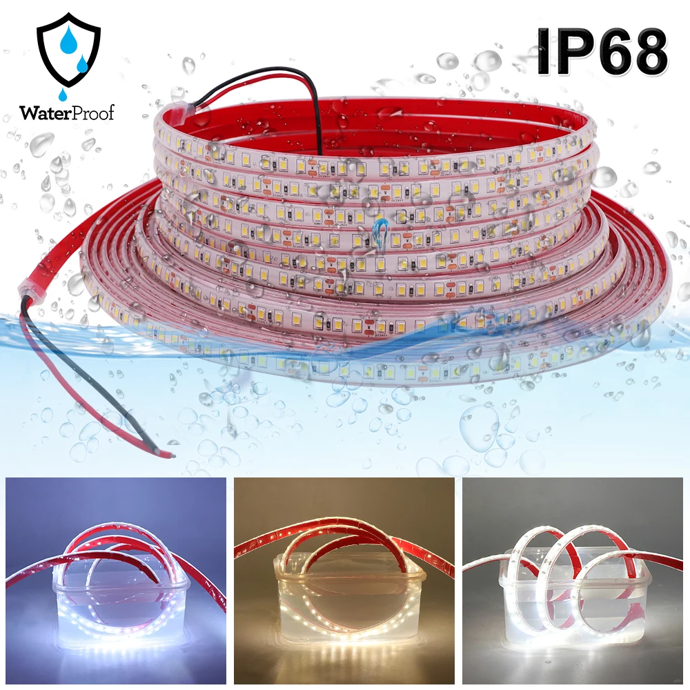 Tira de luces LED resistente al agua IP68, cinta de luz Flexible de ...