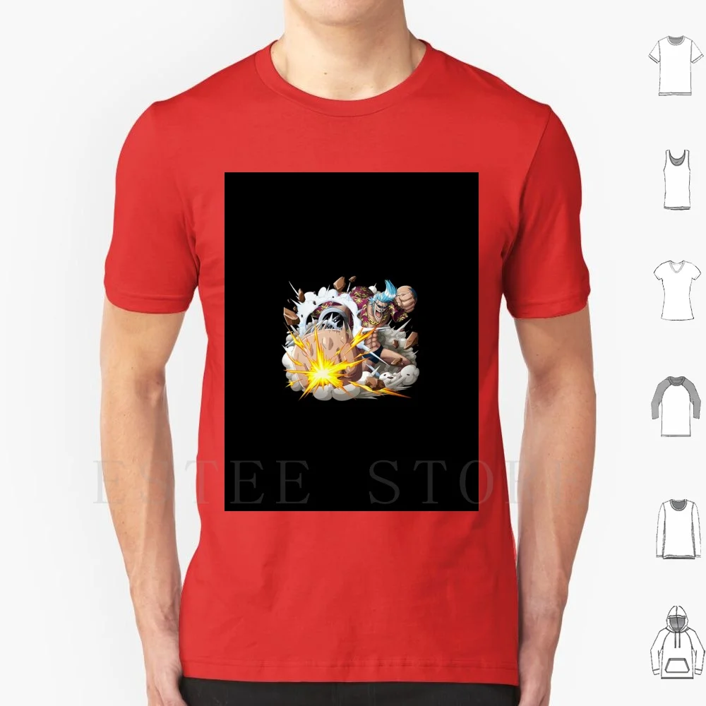 Angry Franky T Shirt Print Cotton Funny Monkey D Luffy Manga Japanese ...