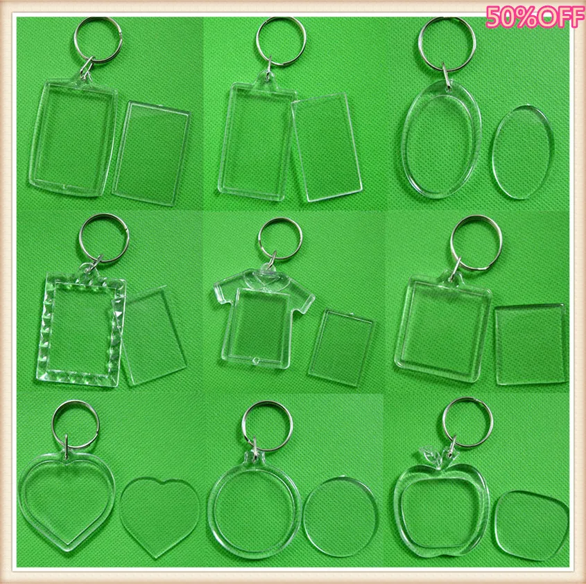 35pcs-Acrylic-Blanks-Keychains-Insert-Photo-plastic-Keyrings-For ...