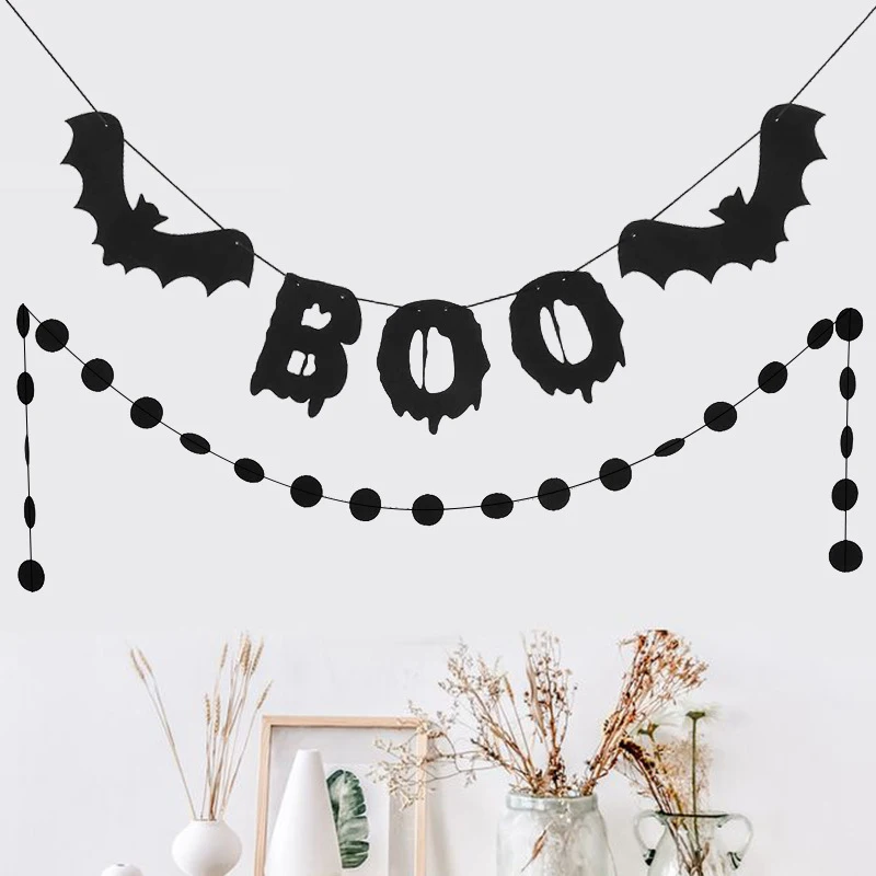 Halloween-Decoration-Horror-Pumpkin-Bunting-Flag-Props-Ghost-Banner ...