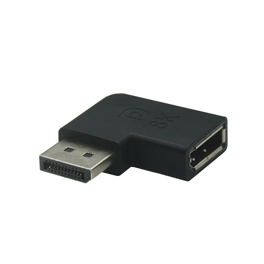 Displayport 1.4v 2K 4K 8K 60HZ adapter 90 degree Right angled DP Male ...