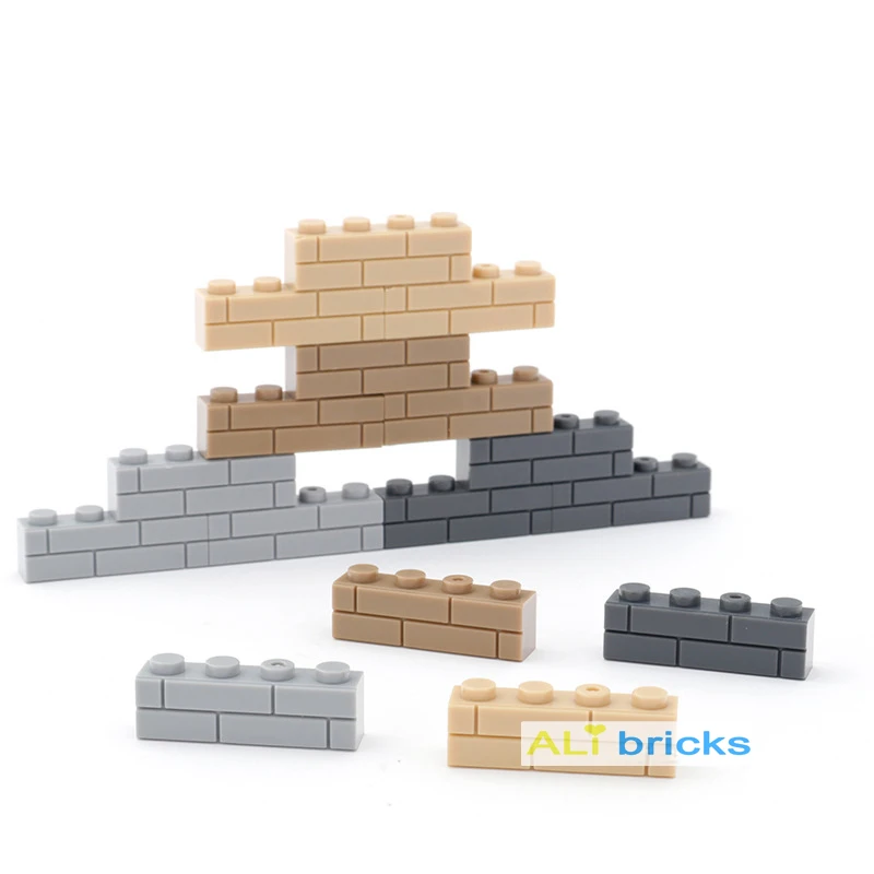 300pcs DIY Building Blocks Thick wall Figures Bricks 1x4 Dots ...