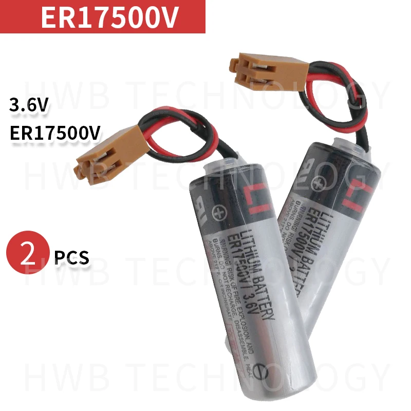 2pcs/lot 100% New Original ER17500V 3.6V PLC Lithium Battery Batteries ...