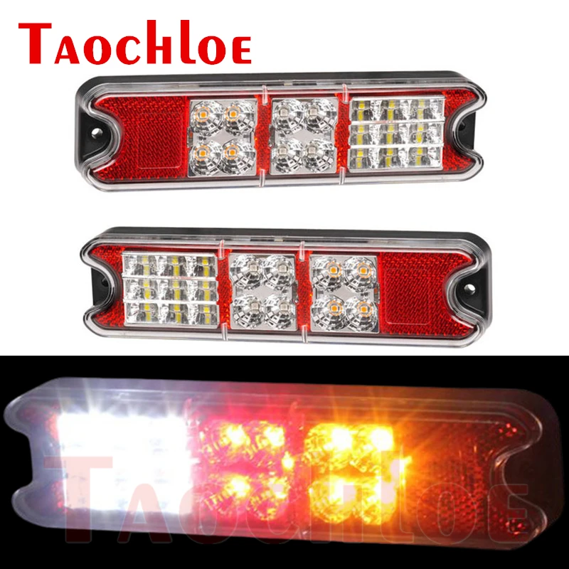 2Pcs 10V 80V LED Forklift Lights Brake Reverse Turn Signal Tail Lamp ...