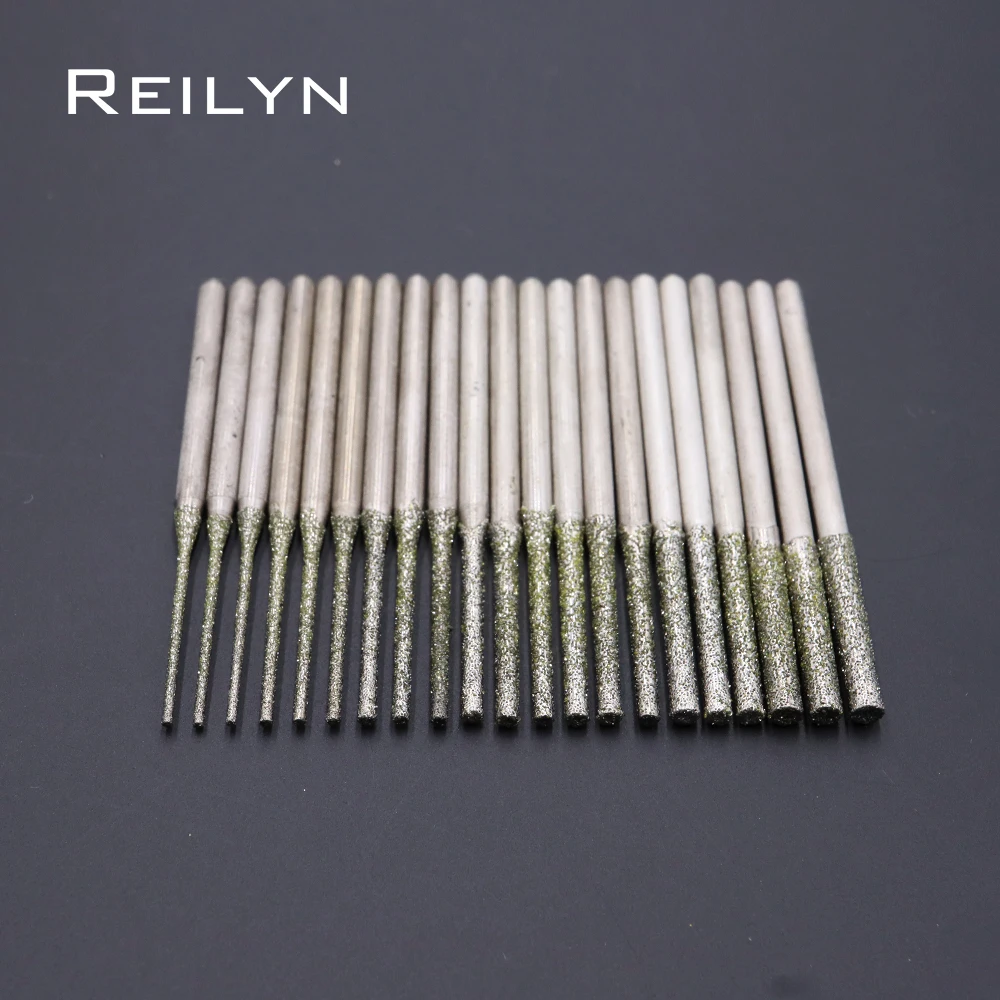 10pcs Ultra-long 2.35mm Drilling Bits Stoneworking Diamond Tooth ...