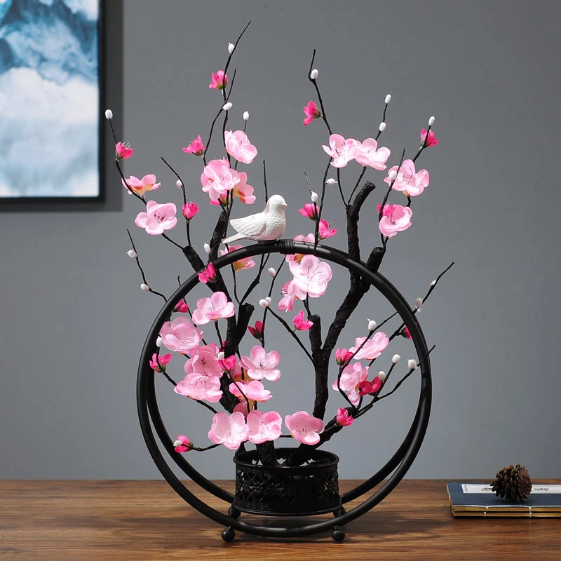 Creative Chinese Iron Zen Vase Decoration Ornaments Living Room Porch ...