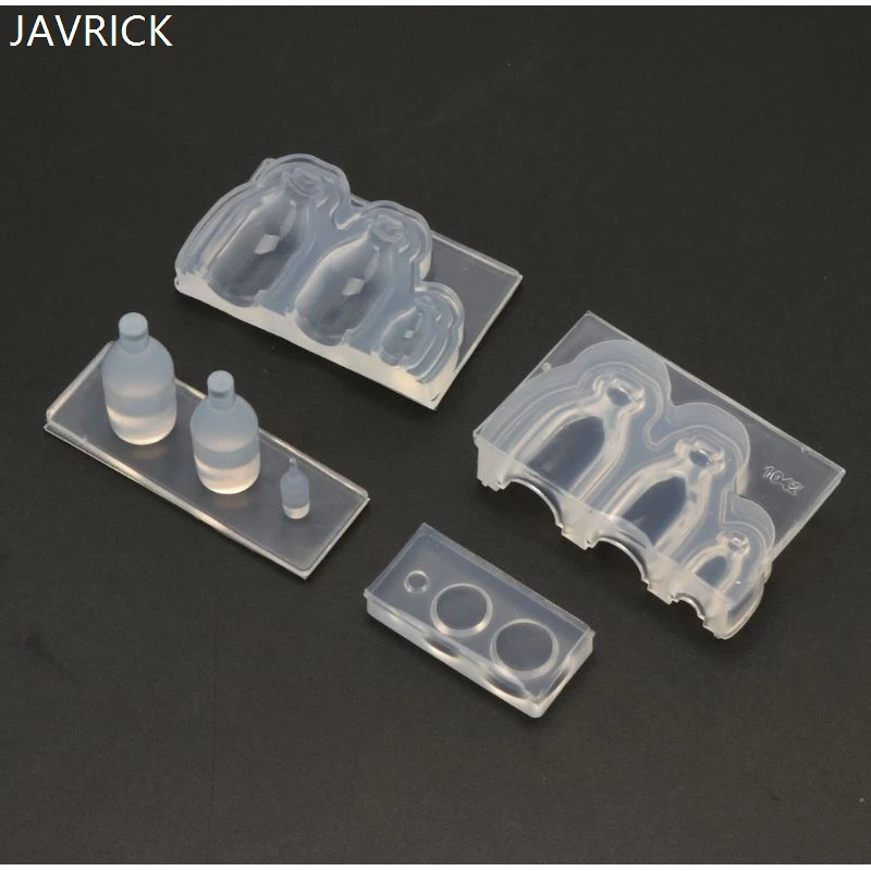 Epoxy molds Mini Glass Bottle Milk Drink Bottle Pendant UV Resin ...