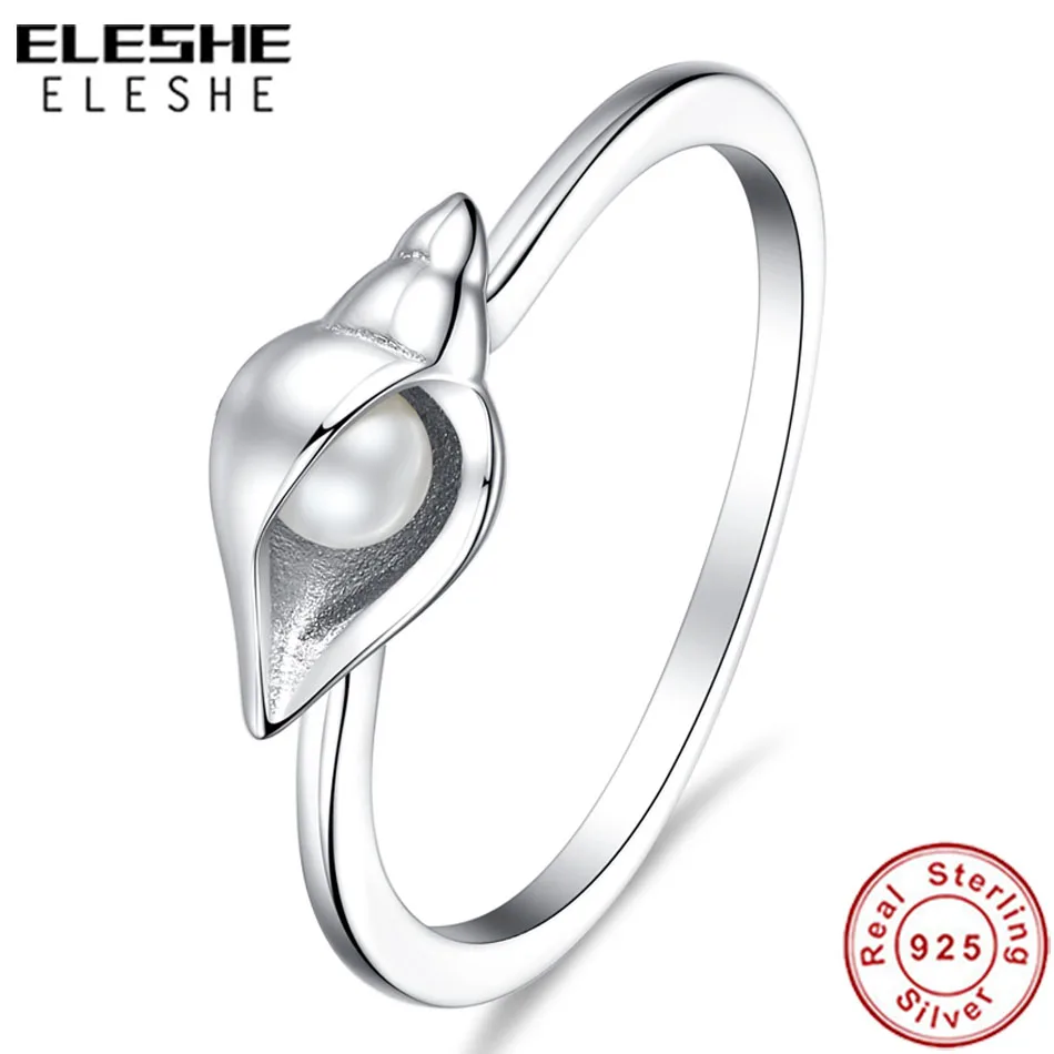 Summer New Authentic 925 Sterling Silver Conch Shell Ring for Women ...