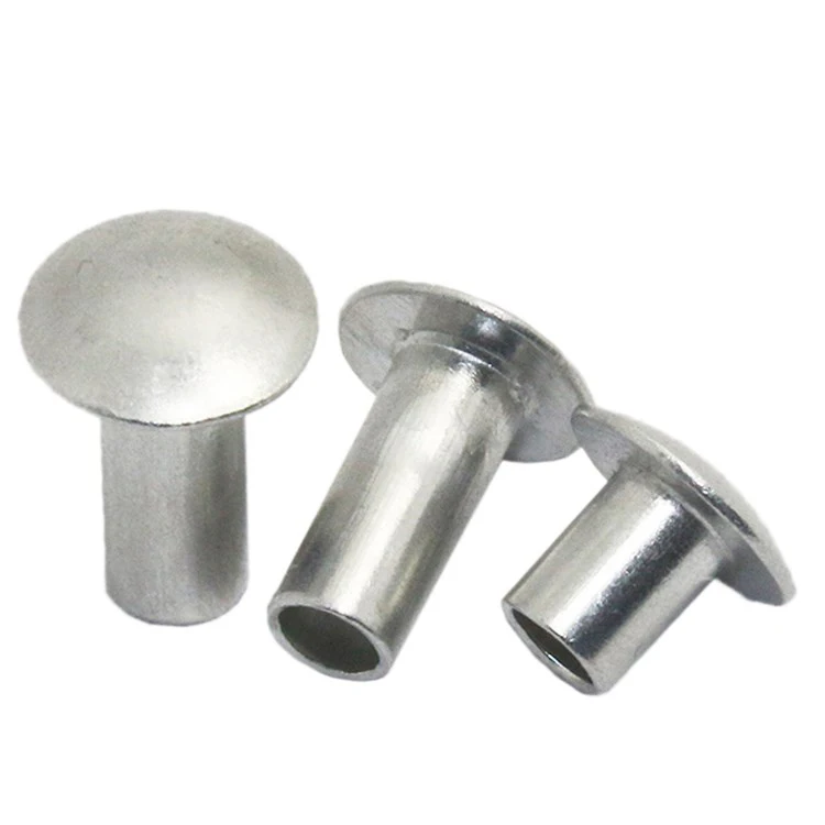 Remaches de aluminio M2 de cabeza redonda, remaches semihuecos para golpear, remaches de ...